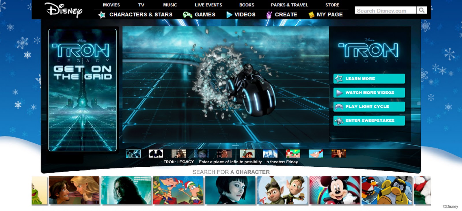 GET ON THE GRID AS ‘TRON: LEGACY’ TAKES OVER DISNEY.COM - Dad of Divas