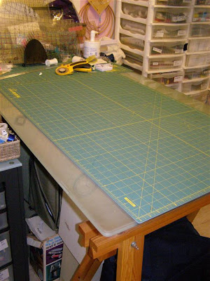 Feather On A Wire: Ruler storage and cutting table come light box