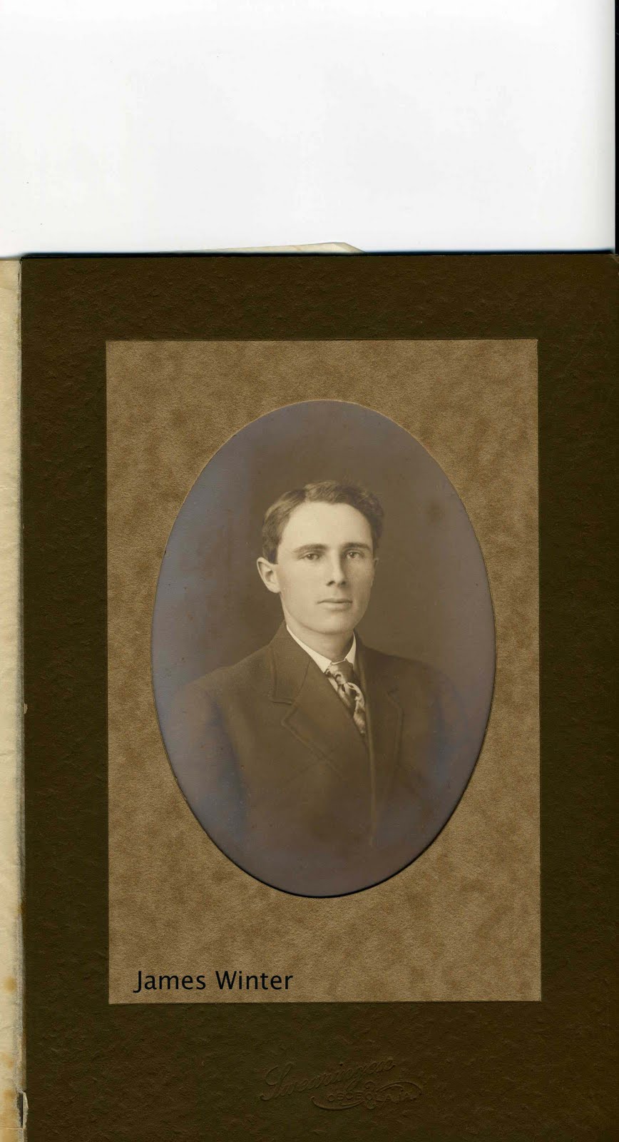 Jack and Jane Leddy: My grandfather, Jane's father, James Winter