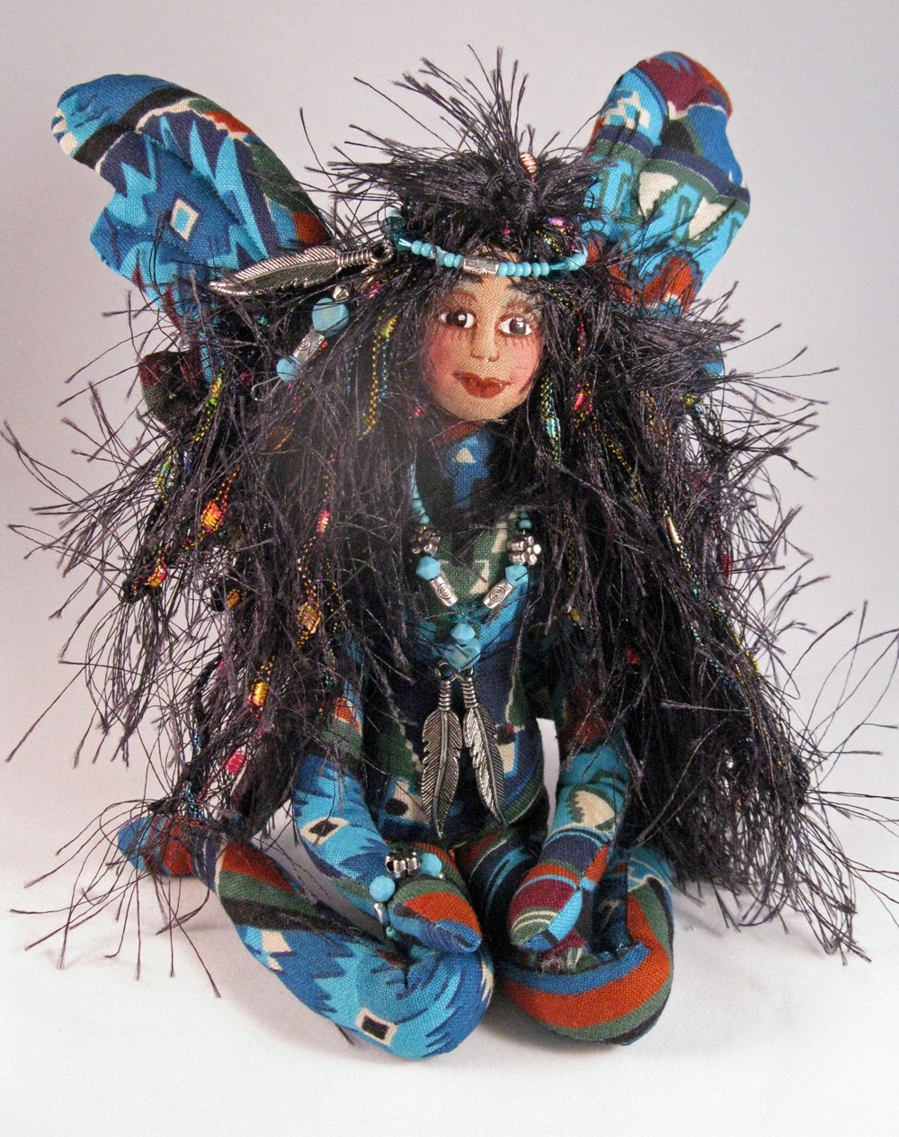 Native American Inspired FAIRY PRINCESS Fiber Sculpture NOW ON SALE!