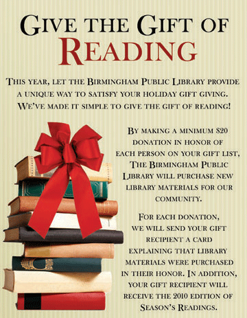2010 BPL Campaign’s Second Phase: “Give the Gift of Reading”