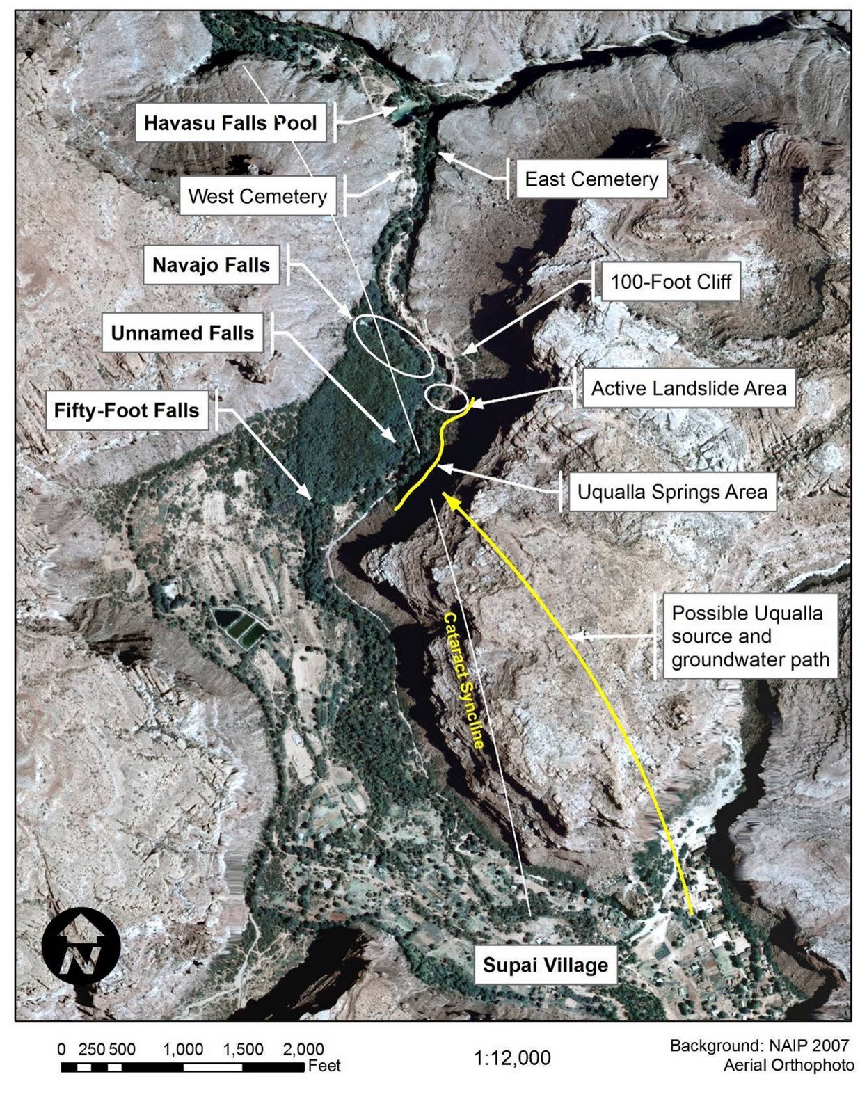 Arizona Geology: Flood warning for Cataract Canyon, Supai Village
