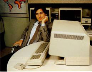 Steve Jobs Posing with Computers