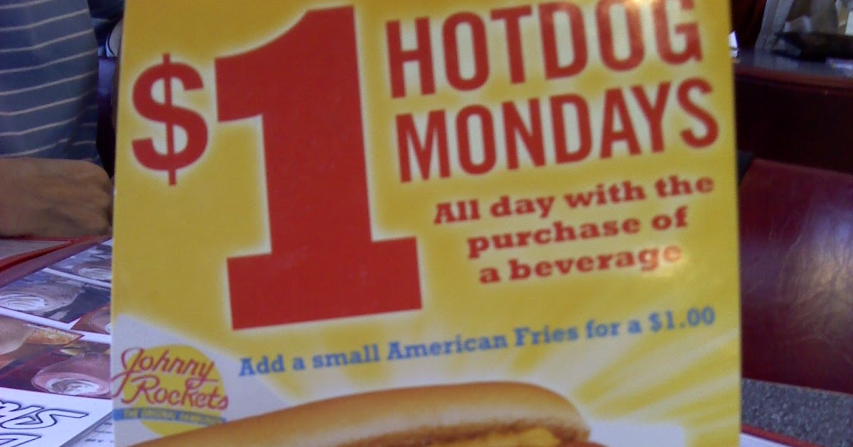 $1 Hot Dogs on Mondays at Johnny Rockets