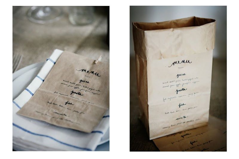 Detail To Love: Paper Bag Menus | Every Last Detail