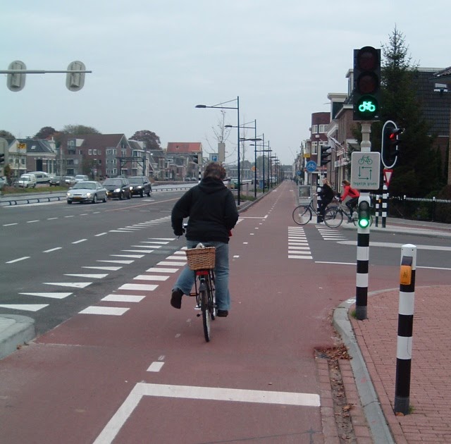 A view from the cycle path: Traffic Lights