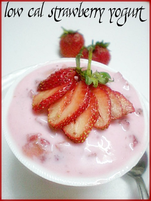 in love with food: GUILT FREE! CREAMY STRAWBERRY YOGURT