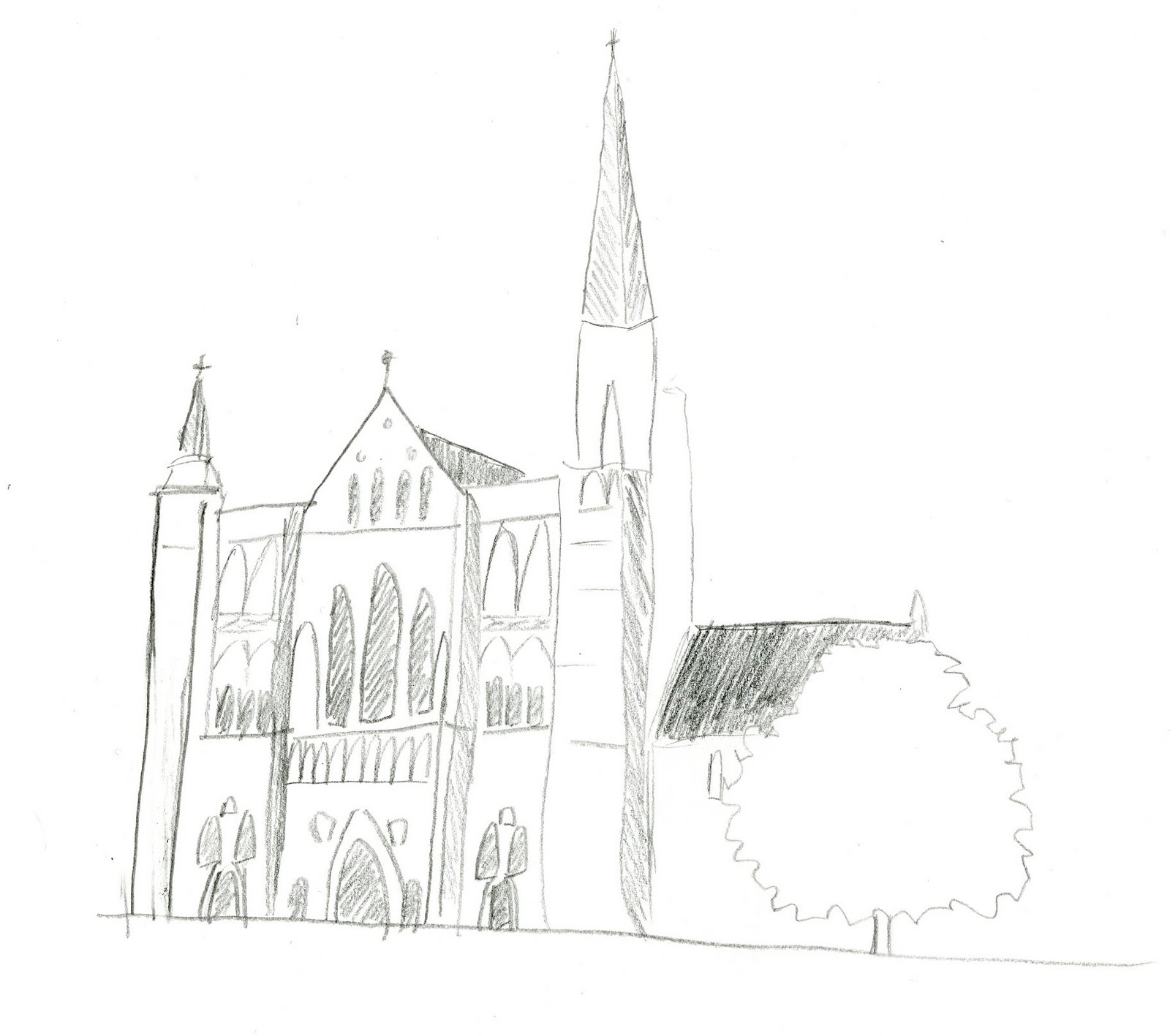 Salisbury Cathedral Drawing