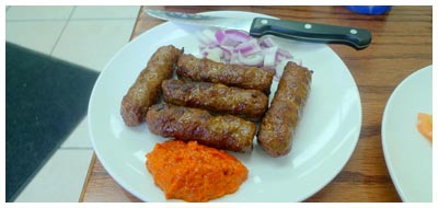 I think the ajvar (red pepper sauce) comes from a jar, but is a very ...