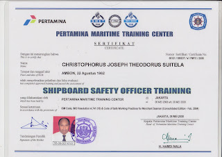 CV-CHRIS SUITELA: PERTAMINA SHIPBOARD SAFETY OFFICER TRAINING