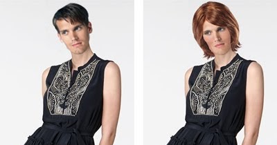 Femulate: Theodore femulates in a Gryphon 'Mercury' embroidered silk ...