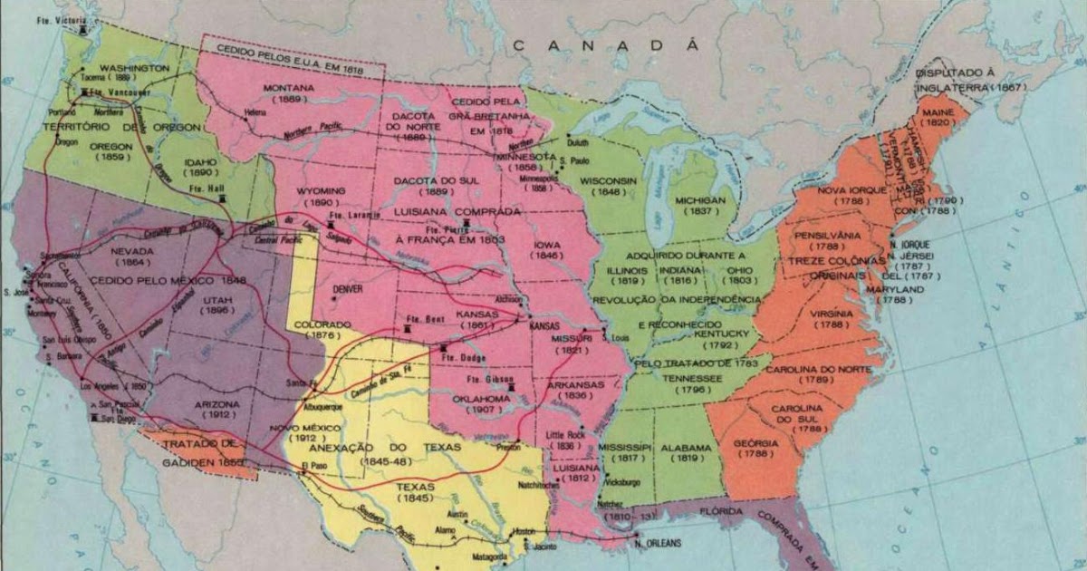 Histórias e Estórias: Mapa Histórico: A Marcha para o Oeste e a ...