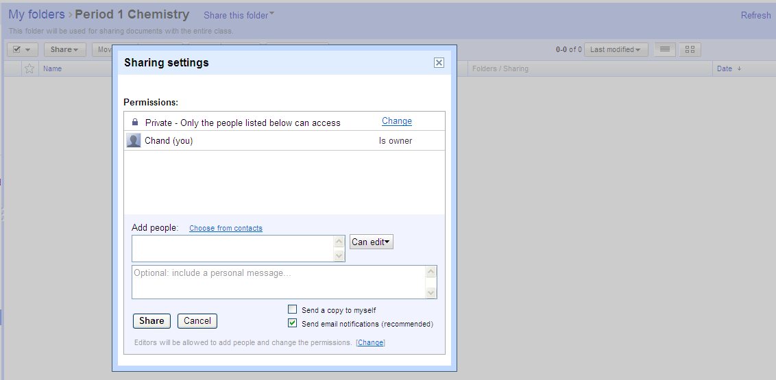 Google Docs Setup - Folders for Student Work