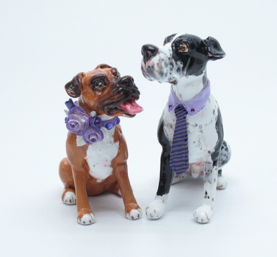 madamepOmmcustomorder: Kristine - Great Dane and Boxer Cake Topper