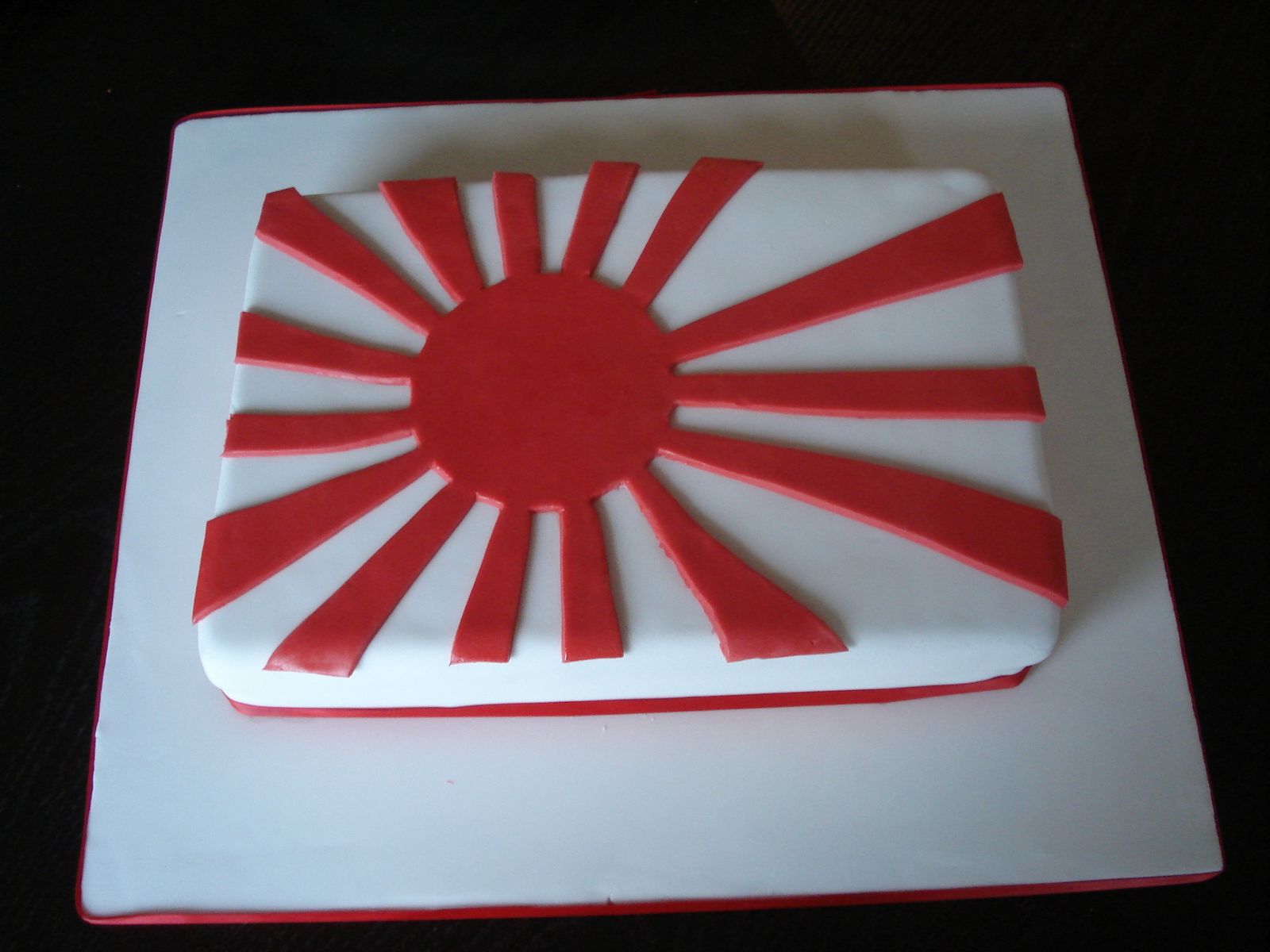 Japanese Flag Cake - Family cooking