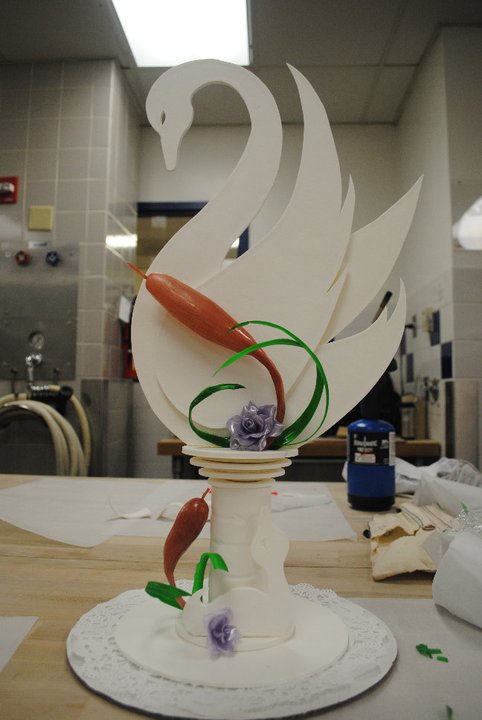 Mike Anthony's Remarkable Cakes: Mother Swan Pastillage Showpiece
