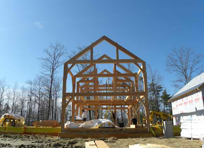 Post and Beam - Timber Frame Blog: Hybrid Timber Frame: Construction Photos