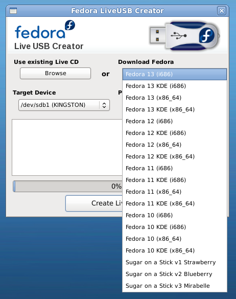 fraterneo GNU/Linux: Instalar Fedora 13/14 desde USB - LiveUSB Creator