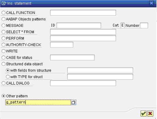 SAP ABAP Technicals: ABAP Patterns