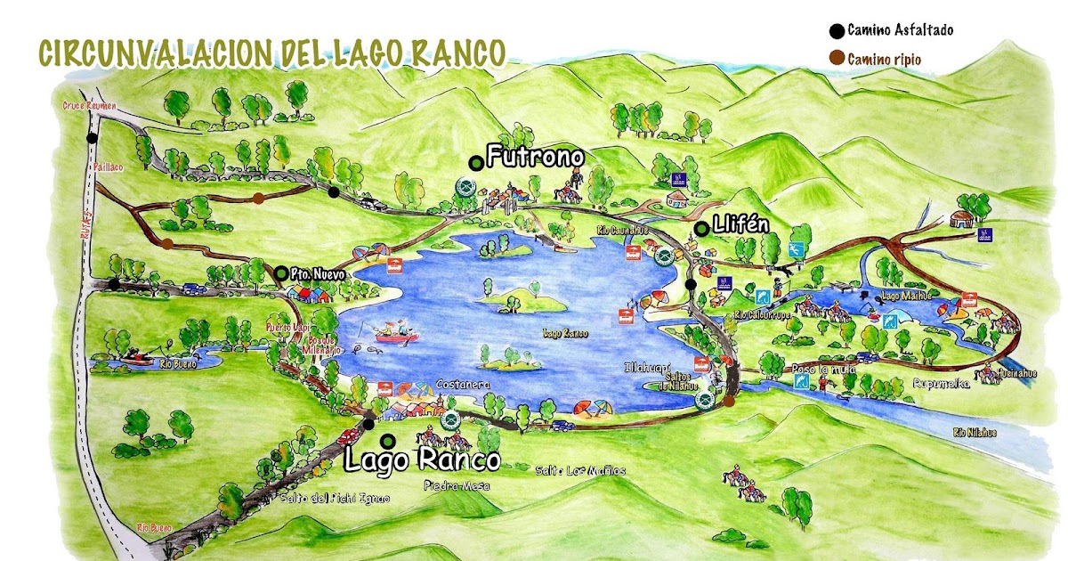 CIRCUITOS TURÍSTICOS: Mapa Cuenca del Lago Ranco