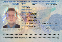 Travel with passport collection culture of the world: Gibraltar passport