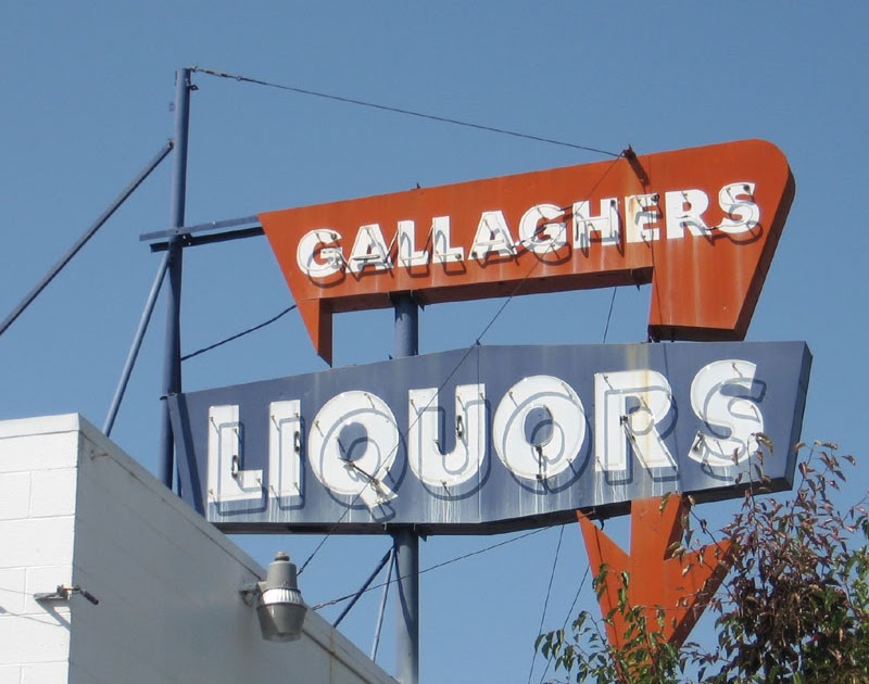 Our Oakland: signs: Gallagher's Liquors