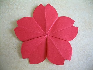 Peacefully Folding Blog: Origami cherry blossom