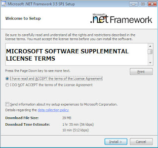 Freeware Applications: Microsoft .NET Framework 3.5 SP1