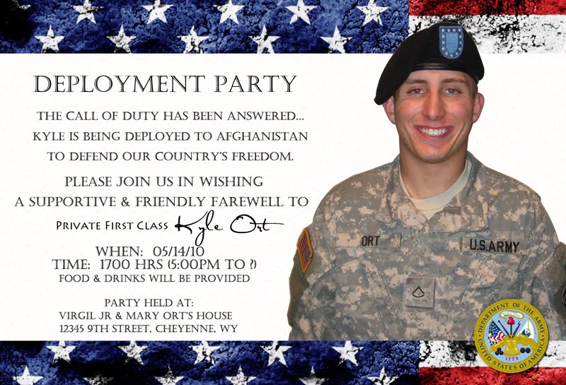 Pretty Witty Designs: Military Invites for overseas customers