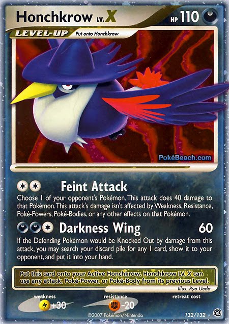 Pokemon Card of the Day: Honchkrow Lv. X (Secret Wonders ...