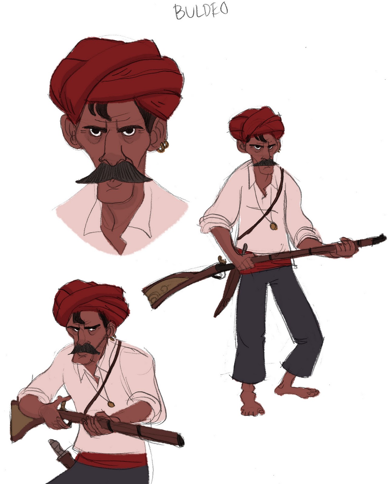 Sketches of M. S. Corley: Jungle Book Character Color Concepts