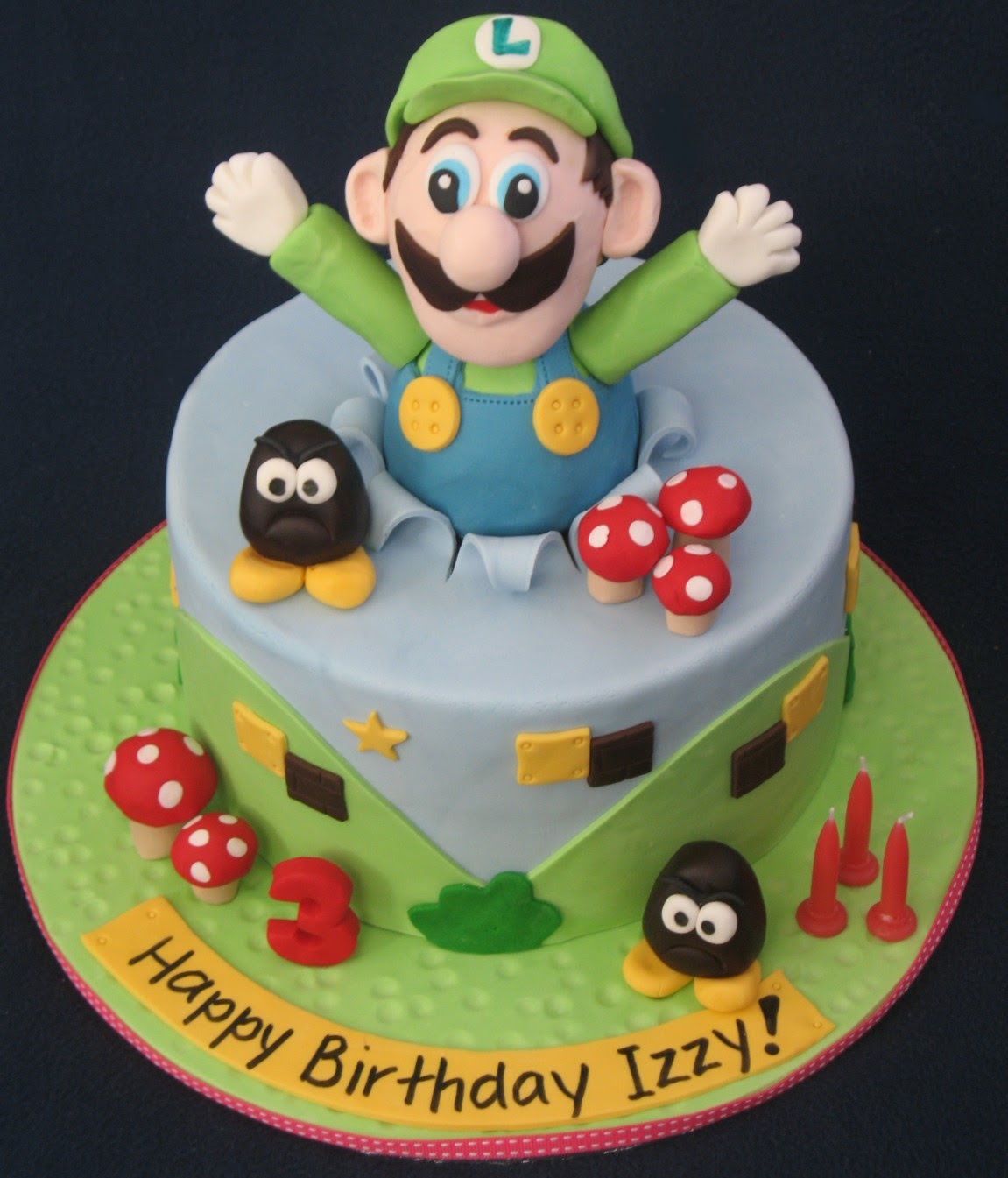 Blissfully Sweet: Luigi Birthday Cake for a "Racy" little 3 Year Old