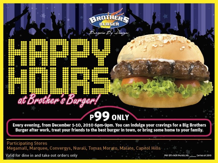 my happy thoughts =): Brother's Burger Happy Hour