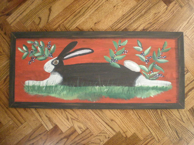 Cinderella Moments: Folk Art Rabbit Painting