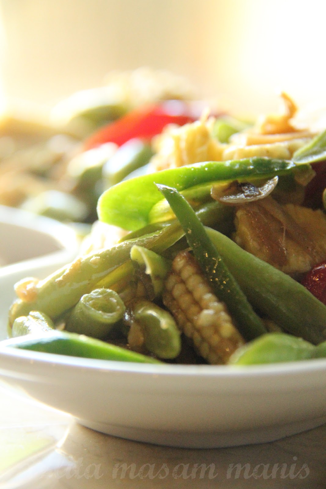 TUMISAN BUNCIS JAGUNG MUDA - masam manis