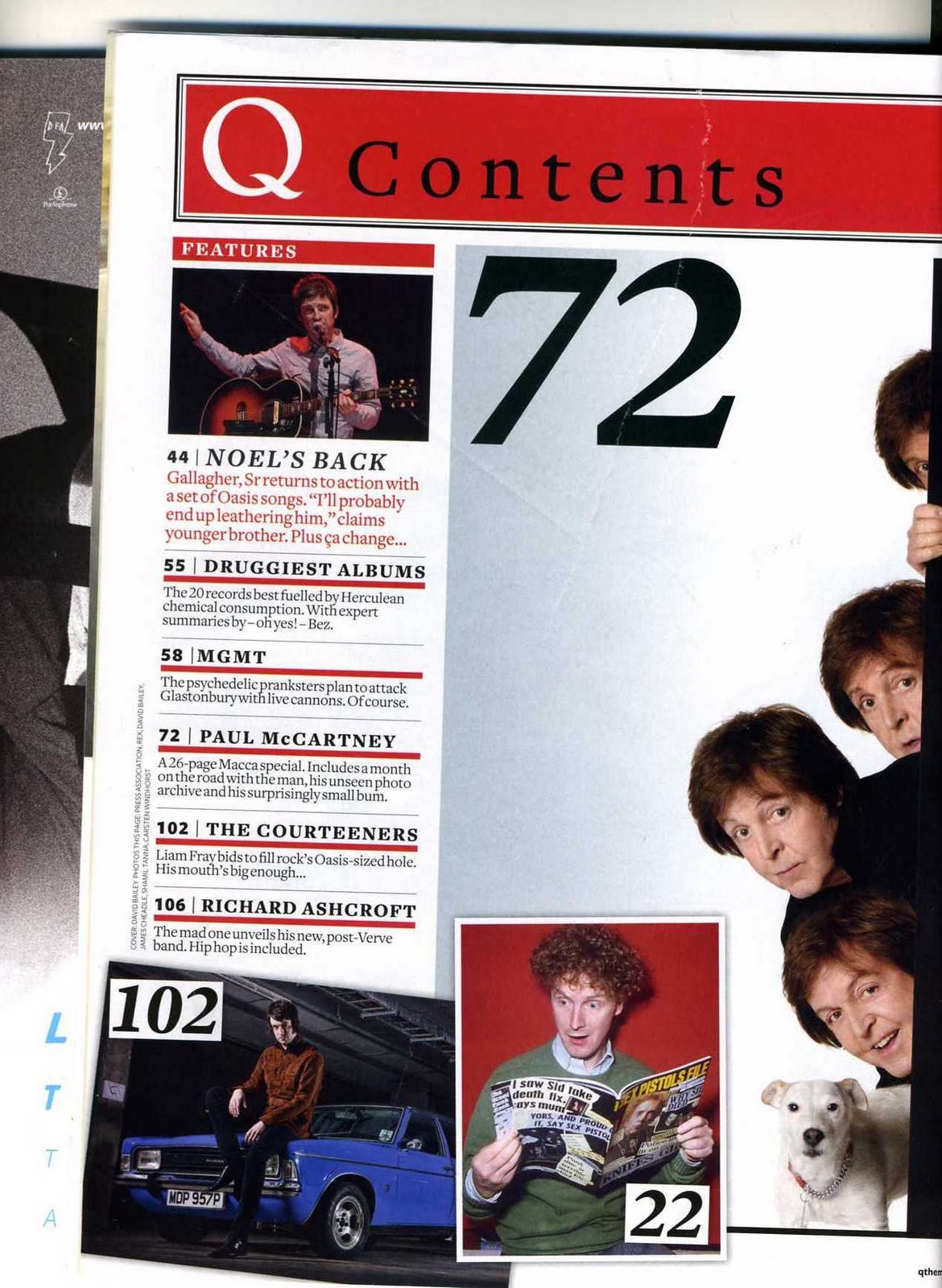 Amber Dearlove: Q Magazine - The Contents Page
