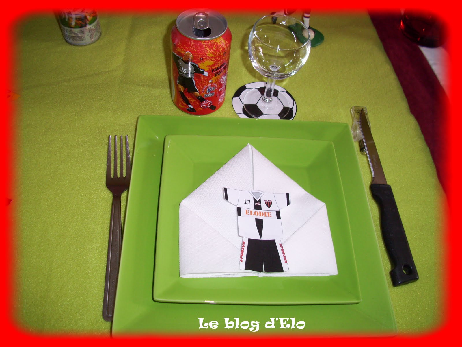 LE BLOG D'ELO: Déco de table 100% Foot...