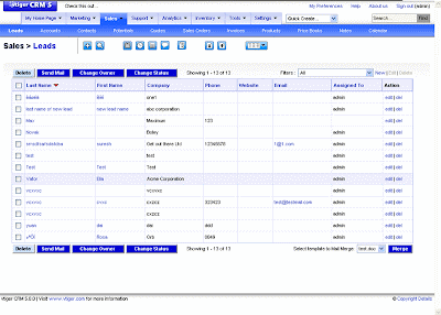 Open Source CRM Tools: vtiger CRM