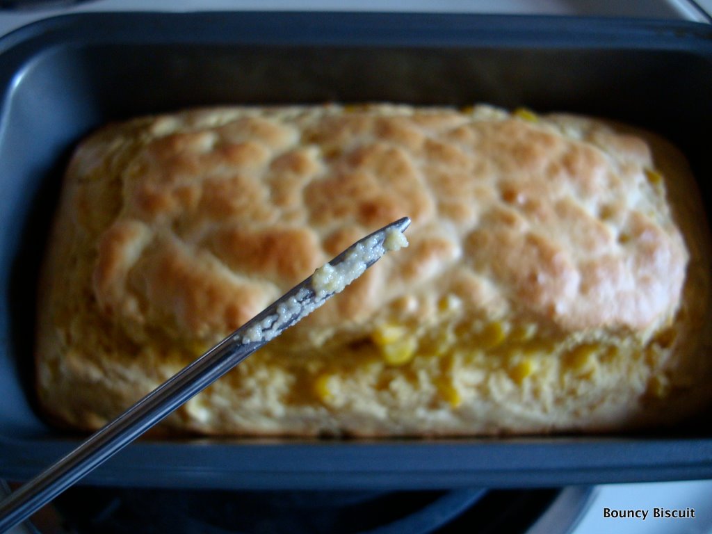 bread Baking Experiment: A corn bread with corn kernels