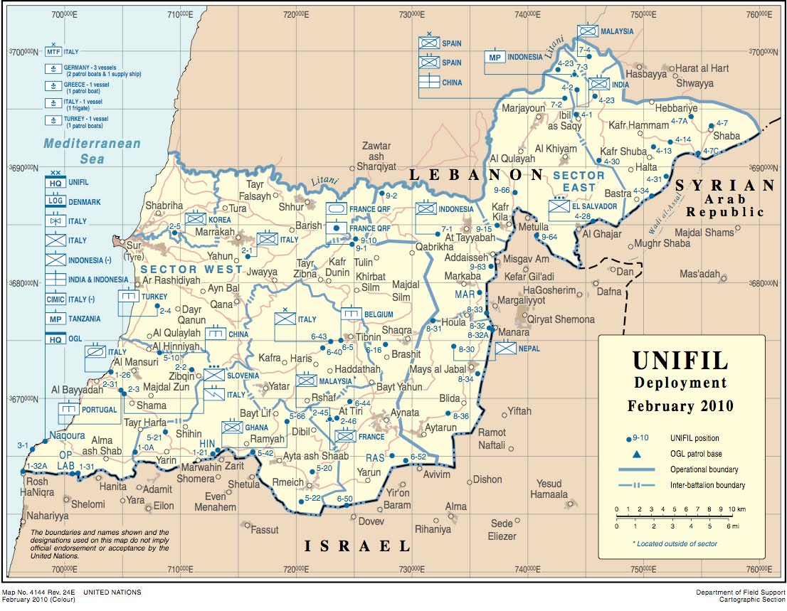 More on UNIFIL's deployment ~ Elder Of Ziyon - Israel News