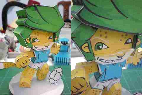 2010 FIFA World Cup Mascot: Zakumi Papercraft 3 | Papercraft Paradise ...