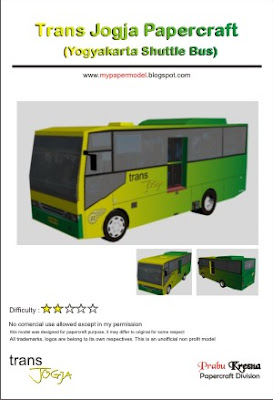 Transjogja Shuttle Bus Papercraft | Papercraft Paradise | PaperCrafts ...