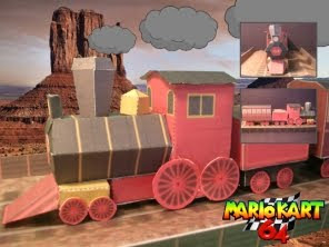 Mario Kart 64: Kalimari's Desert Train Papercraft | Papercraft Paradise ...