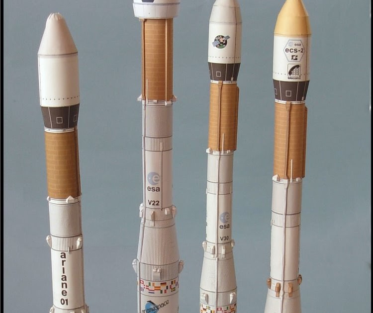 Ariane 44LP Rocket Papercraft | Papercraft Paradise | PaperCrafts ...