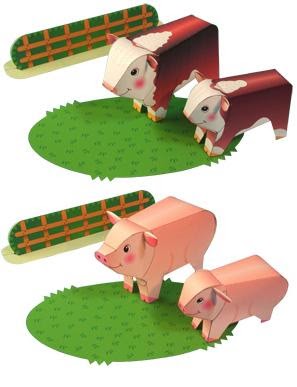 Farm Animal Papercrafts | Papercraft Paradise | PaperCrafts | Paper ...