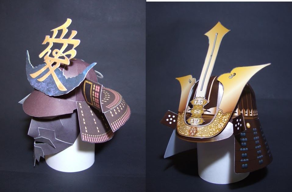 Samurai Helmet Papercrafts | Papercraft Paradise | PaperCrafts | Paper ...