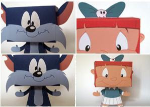 Tiny Toons Papercraft: Elmyra Duff & Furball + Stewie Griffin ...