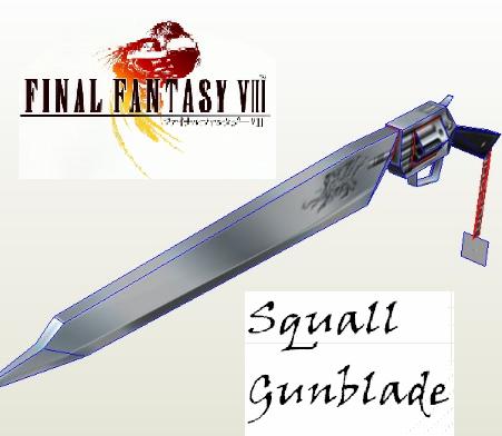 Final Fantasy VIII: Squall Gunblade Papercraft | Papercraft Paradise ...