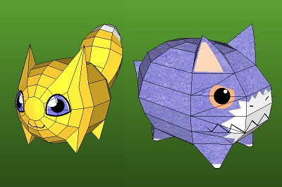 Digimon Viximon & Dorumon Papercraft | Papercraft Paradise ...