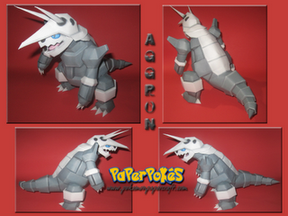 Pokemon Aggron Papercraft | Papercraft Paradise | PaperCrafts | Paper ...